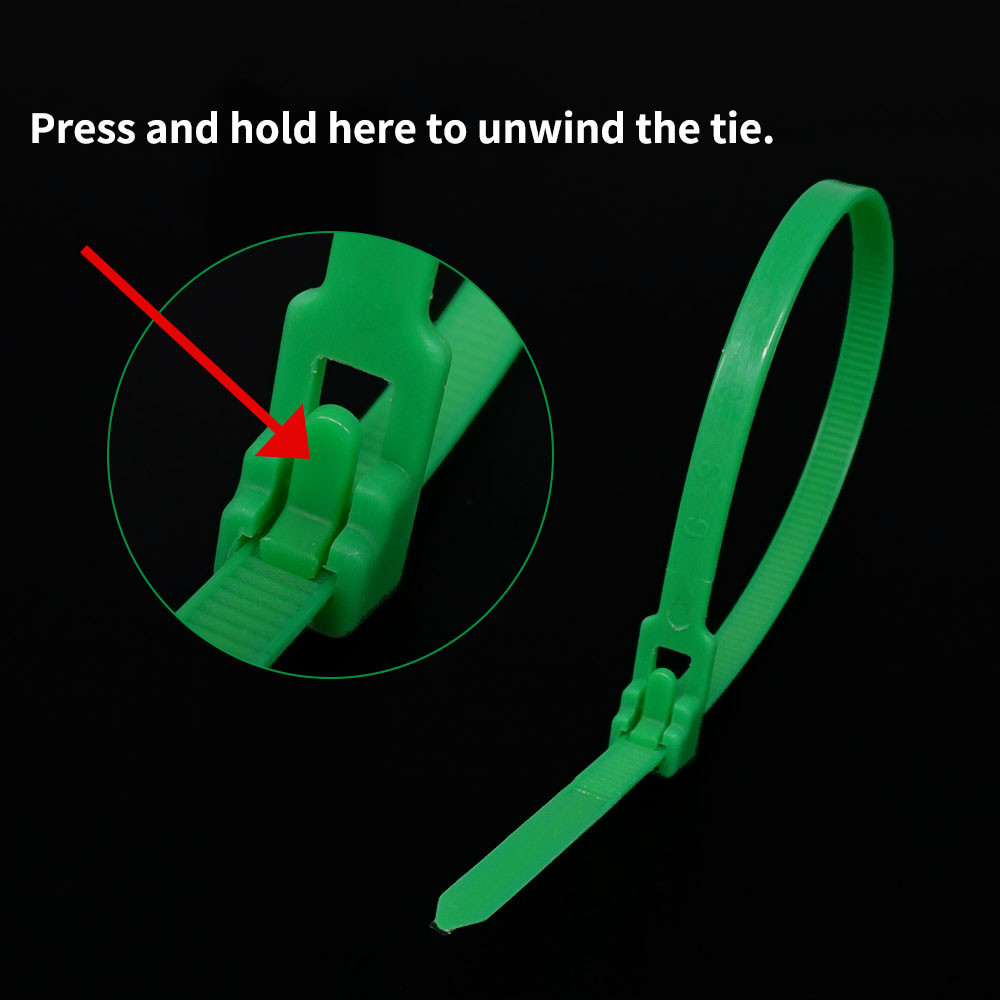 100 PCS Reusable Plastic Nylon Cable Ties Detachable Zipper Cable Ties ...