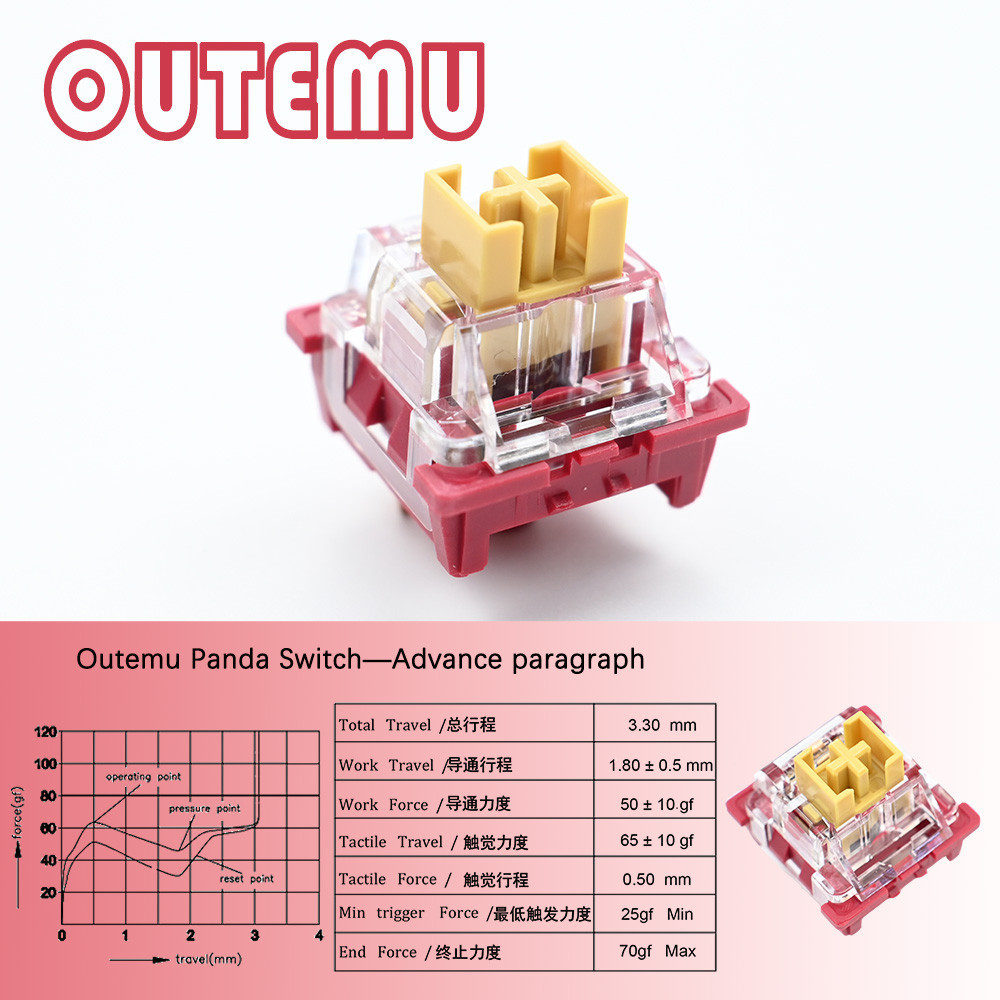 Outemu Panda Switch Tactile 3Pin Custom Mechanical Keyboard Switches ...