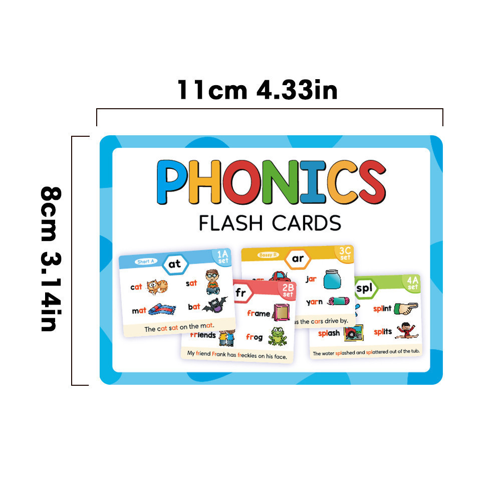 65Pcs Children Learning Phonics Sight Words English Flash Cards ...