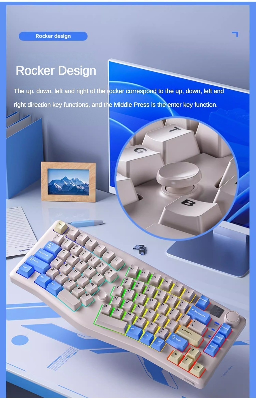 2025 New!!! LEOBOG A75 Customized Alice Mechanical Keyboard RGB TOP ...