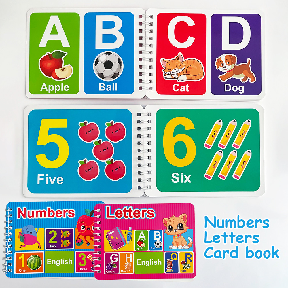 ABC English Alphabet Flashcards for Kids Baby 26 Letters Number Book ...