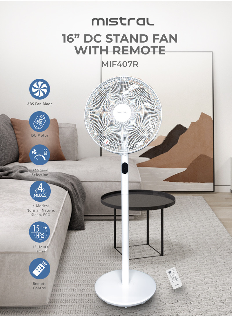 Mistral MIF407R DC Stand Fan with Remote 16 Inch | Shopee Singapore