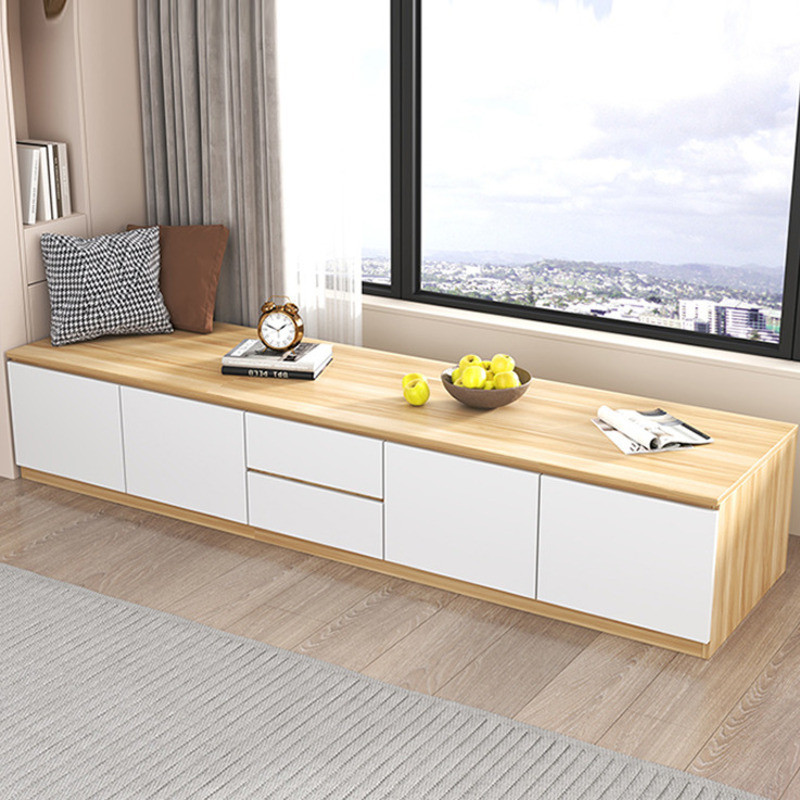 Solid Wood Bay Window Cabinet, Floor To Ceiling Low Cabinet, Bedroom ...