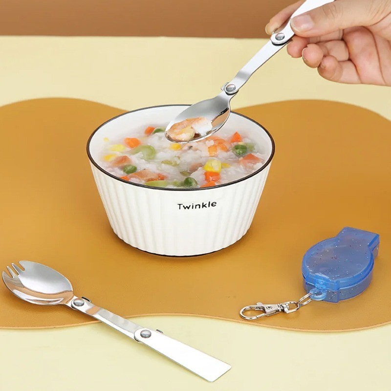 SLXC-Outdoor Folding Tableware - Portable, Stainless Steel, Foldable ...