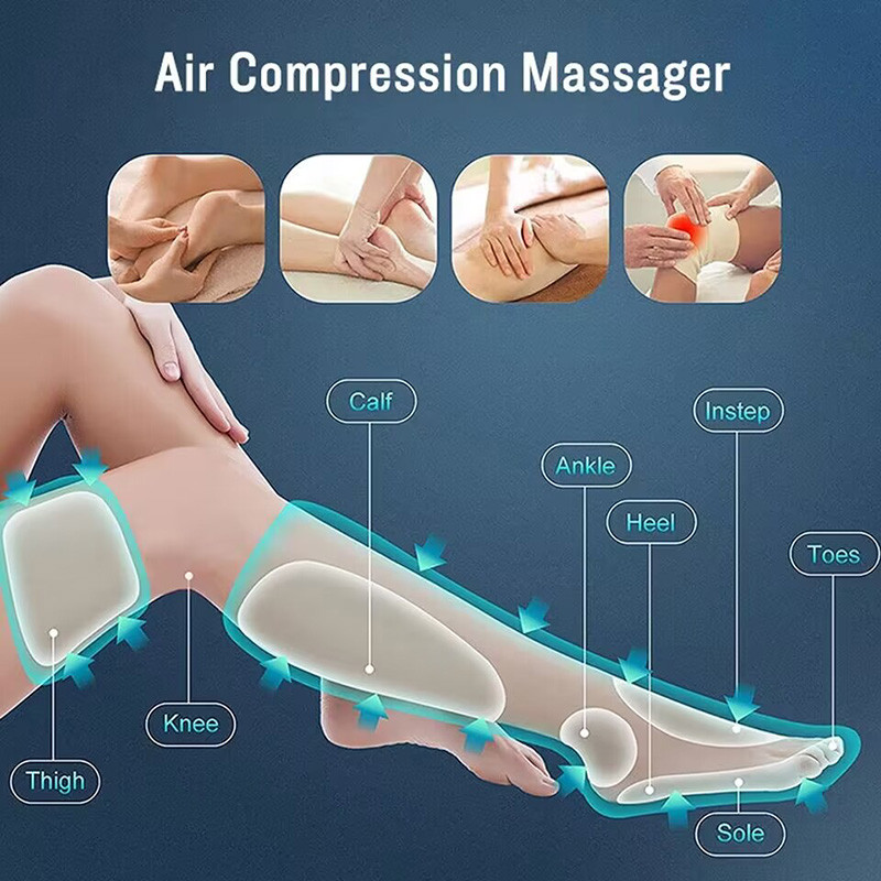 Electric Air Compression Foot Leg Massager Circulation health care ...