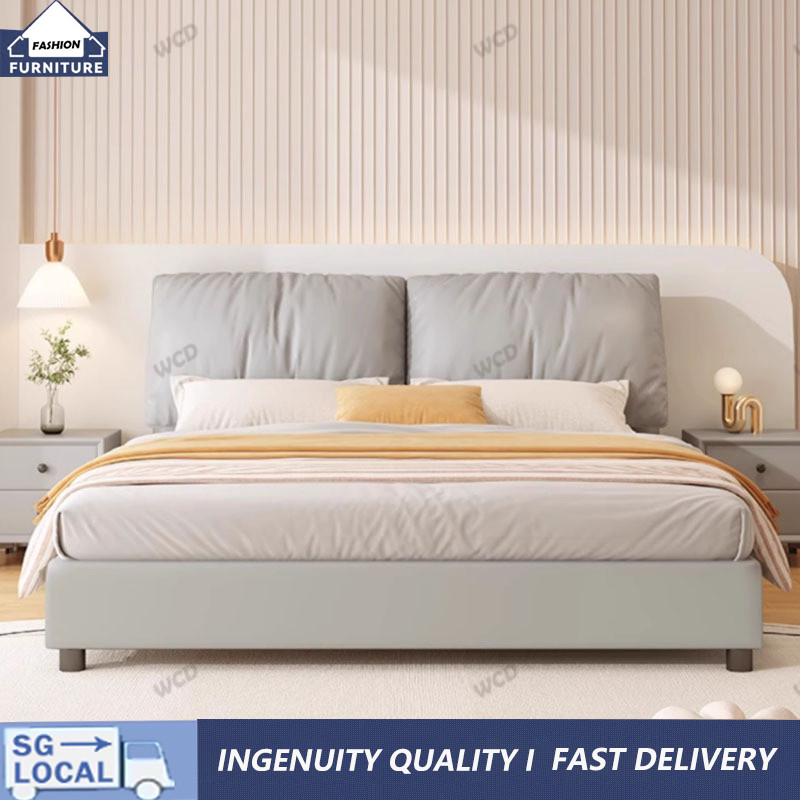 WWD Bed Frame Solid Wood Bed Modern Simple High-end Soft Bed Master ...