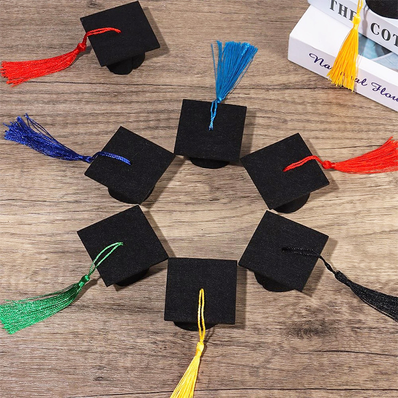 10Pcs Mini Graduation Caps Decorations 2024 Mini Graduation Hats Small ...
