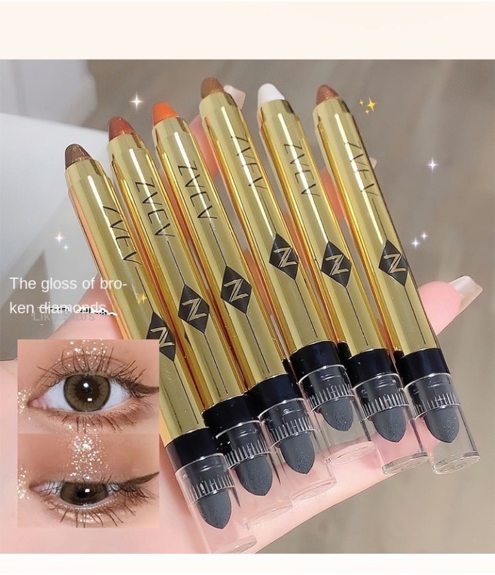 ZVEV Double End Glitter Eyeshadow Stick - Waterproof Pencil Highlighter ...