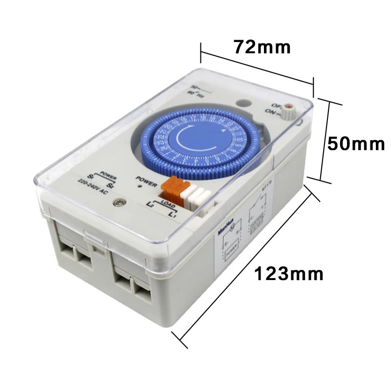 ManHua MT178 220V-240VAC Electrical Mechanical Time Switch Analog Dial ...