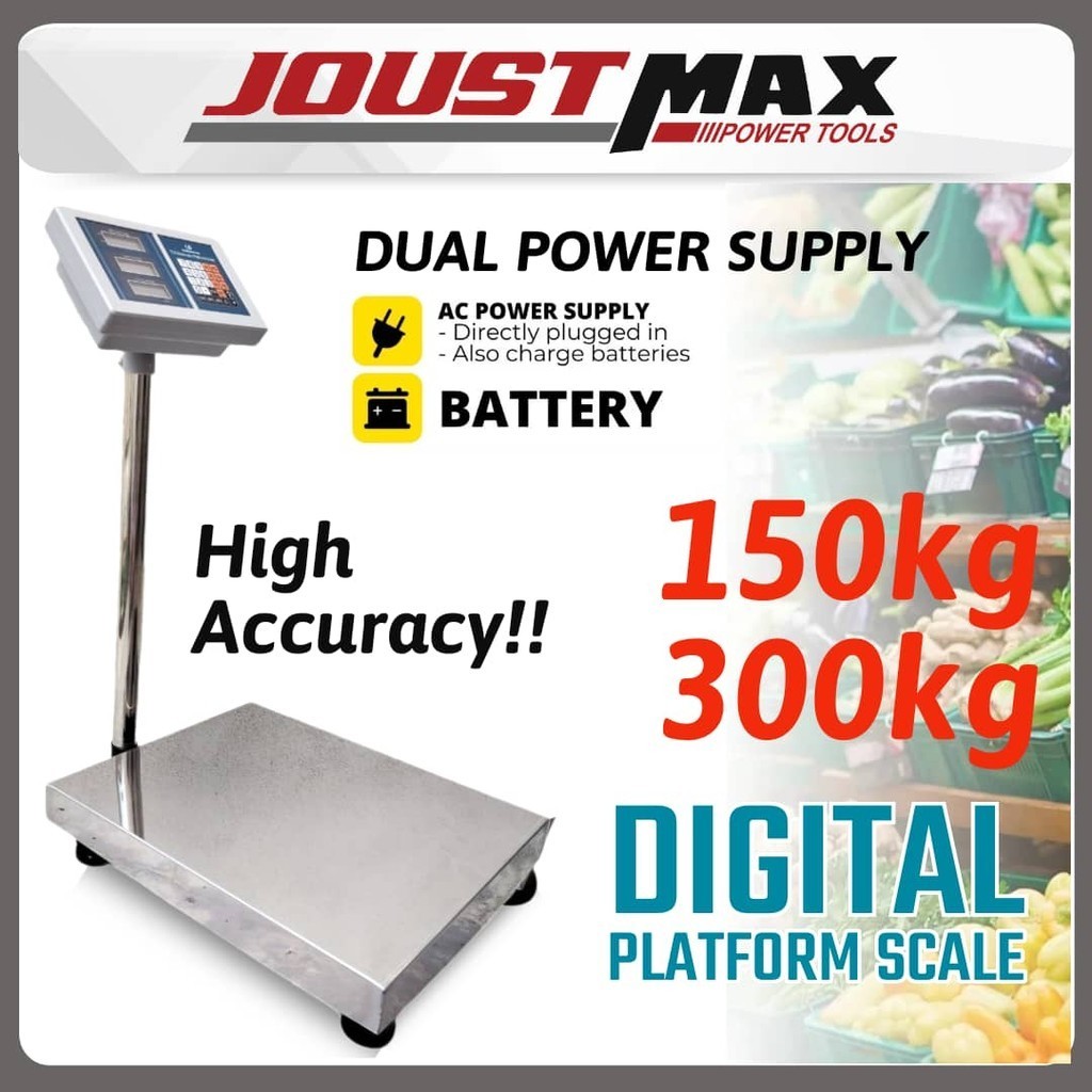 150KG /300KG High Precision Digital Platform Scale Commercial Scale ...