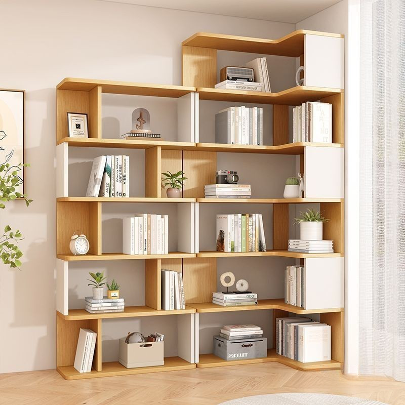 DAXINSI Corner Bookshelf Book Cabinet Bookcase Storage Rack Multi-layer ...
