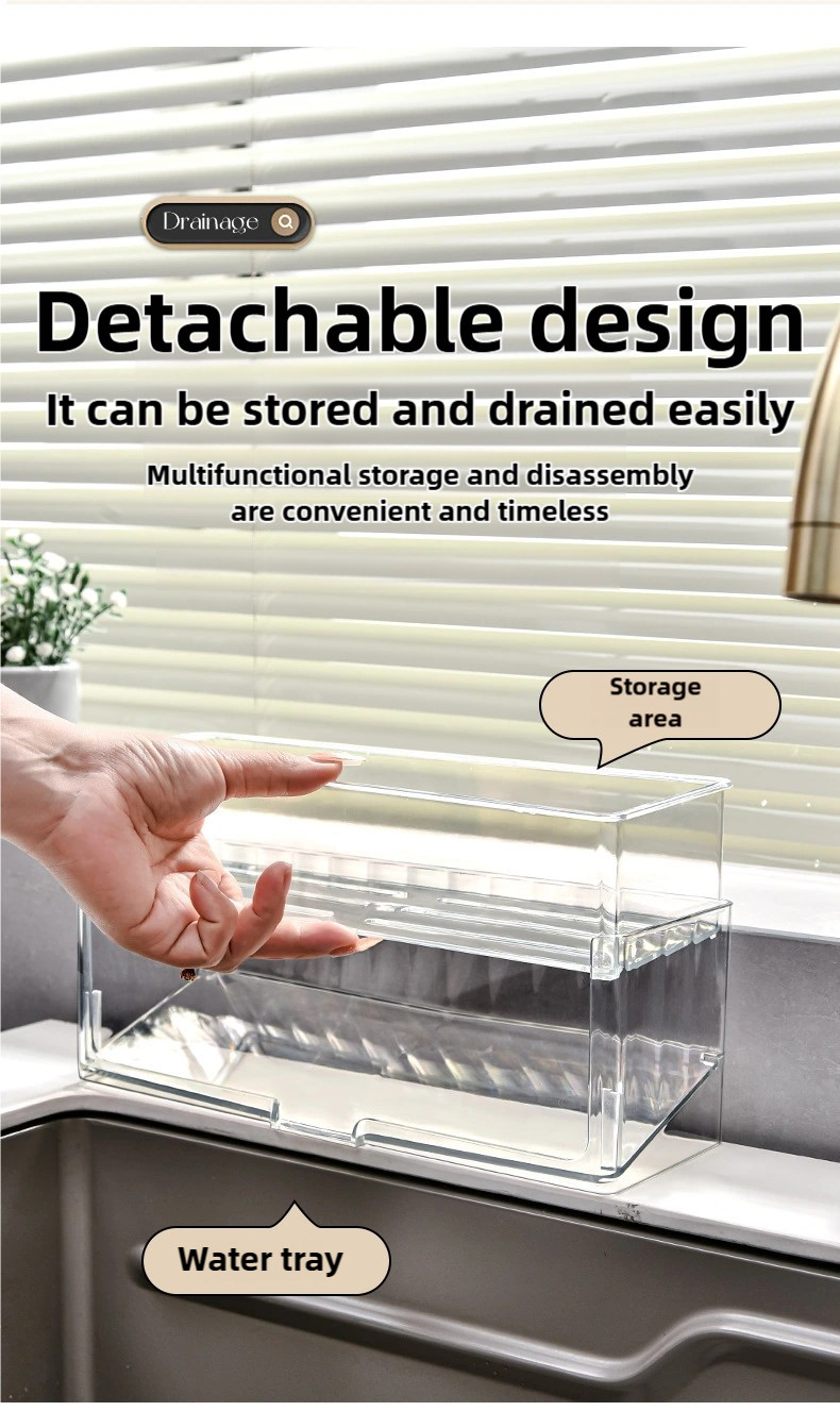 Pemegang Span Dapur Aluminium Ruang Rak Gantung Sink – Sponge Holder ...