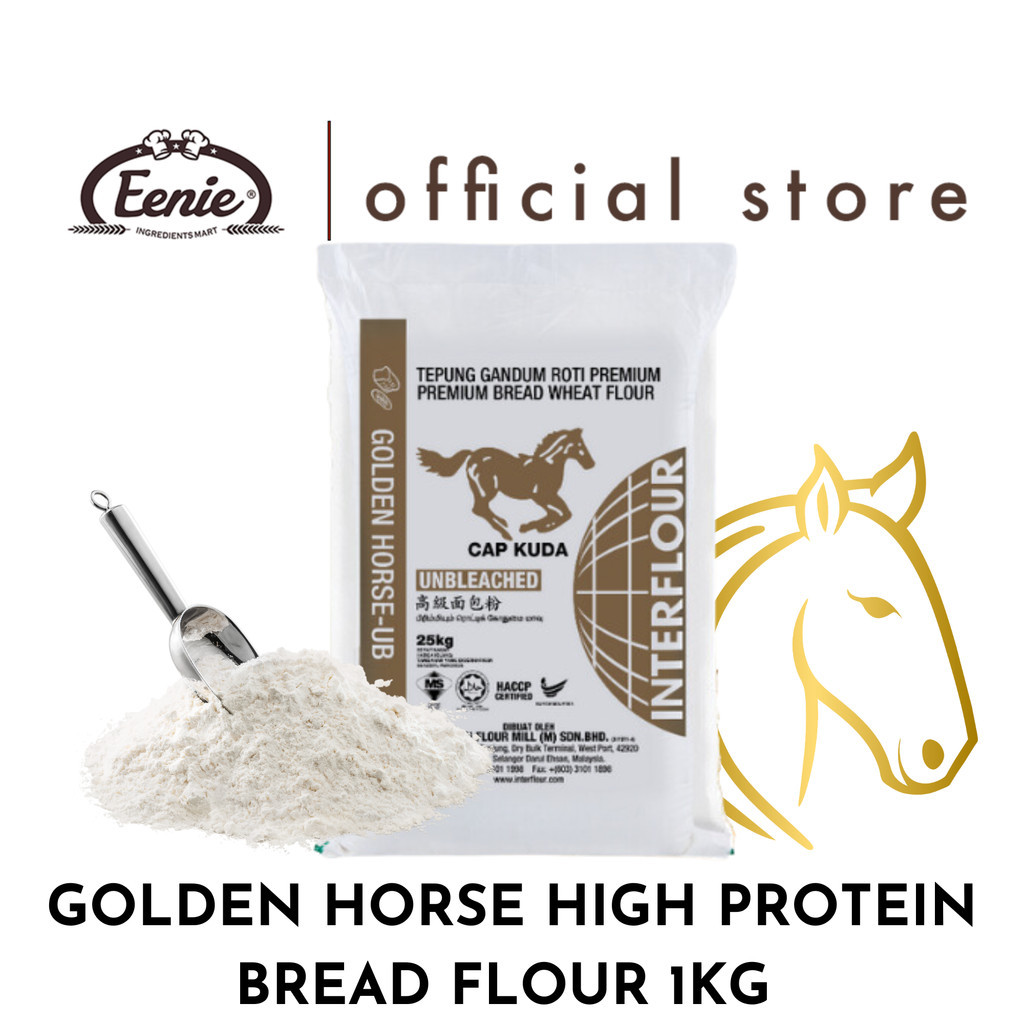 Golden Horse Unbleached High Protein Flour | Tepung Roti Protein Tinggi ...