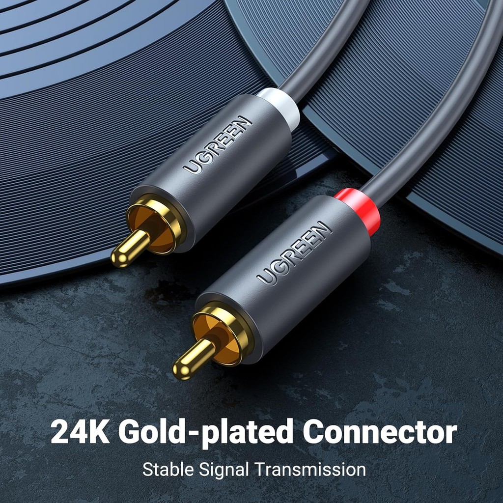 UGREEN RCA Cable, 2RCA Male to 2RCA Male Stereo Audio Cable Gold Plated ...