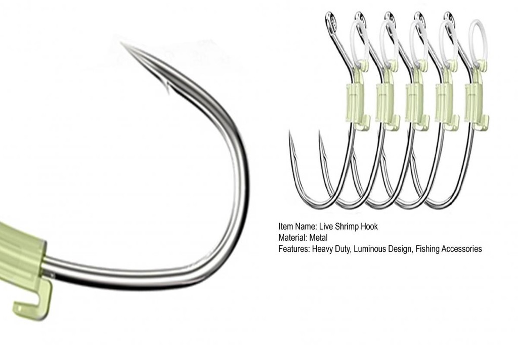 Ber Glow-in-the-dark Fishing Hooks Glowing Fishing Hooks 5/15/25pcs ...