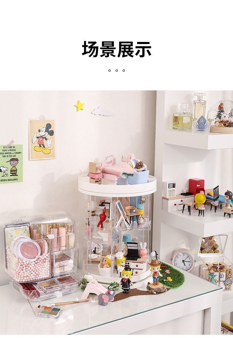 Rotating Hand Office Display Box Large Open Door Fully Transparent ...