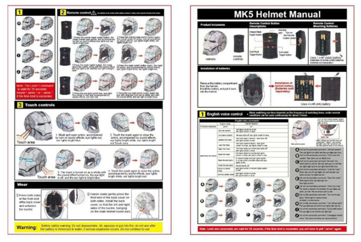【Ready stock】Genuine AutoKing 1:1 IRON MAN MK5 helmet Wearable Voice ...