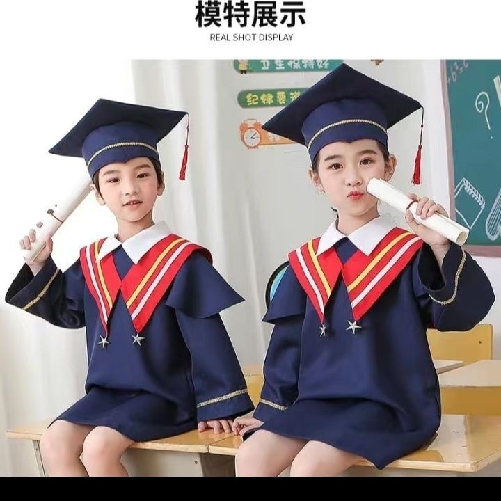 Children Graduation Ceremony Attire Doctoral and Bachelor Gown Sets for ...