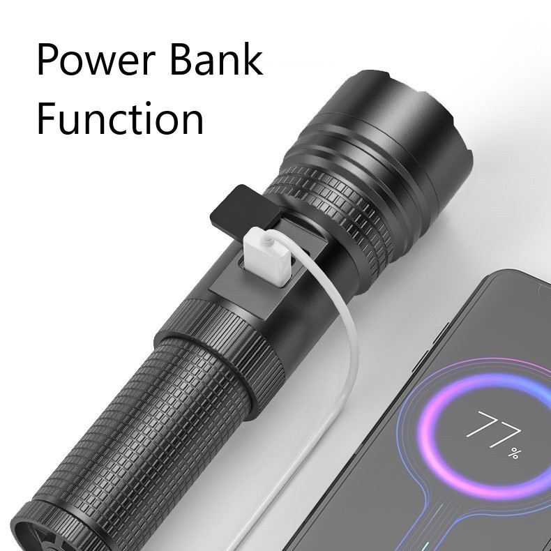 Smiling Shark SD7172 USB Rechargeable Torchlight Led M80 Super Bright ...