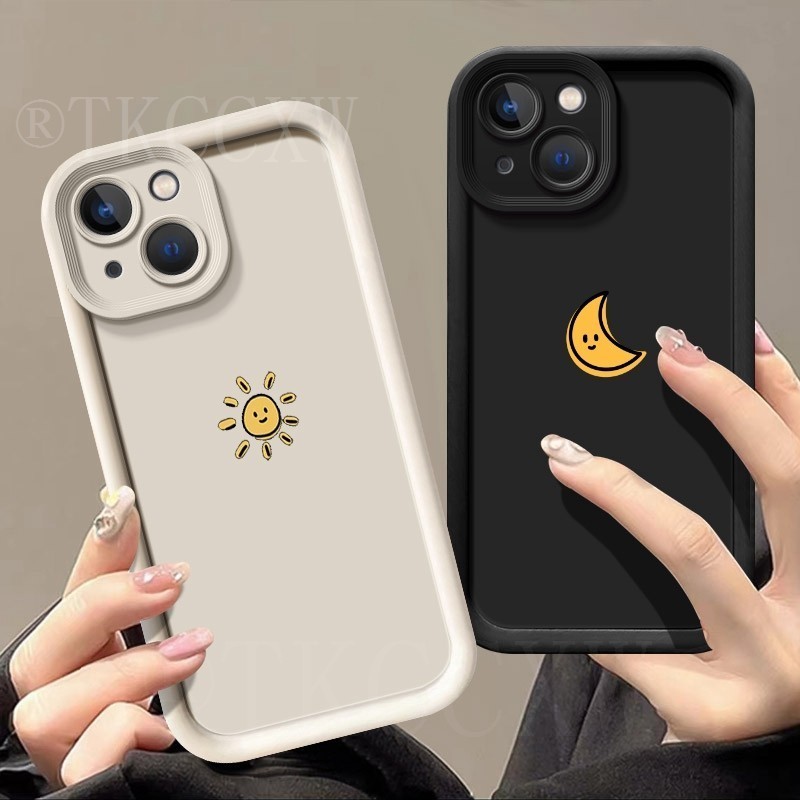 Sun and Moon Smiley Face Phone Case For OPPO Reno 11 10 8 6 5 Pro 11F 4 ...