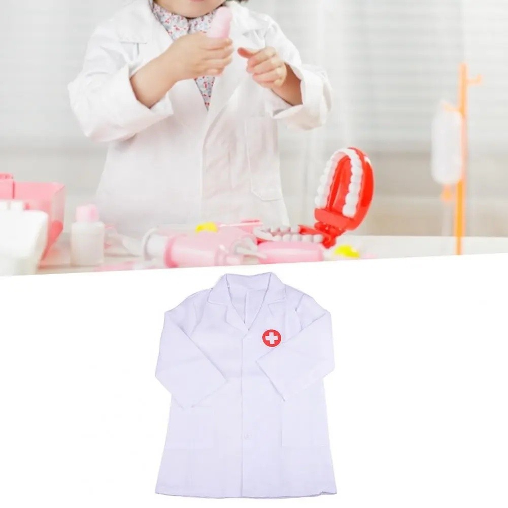 BC Doctor Costume Set Cap Role Play Nurse Uniform Hospital Pretend Kids ...