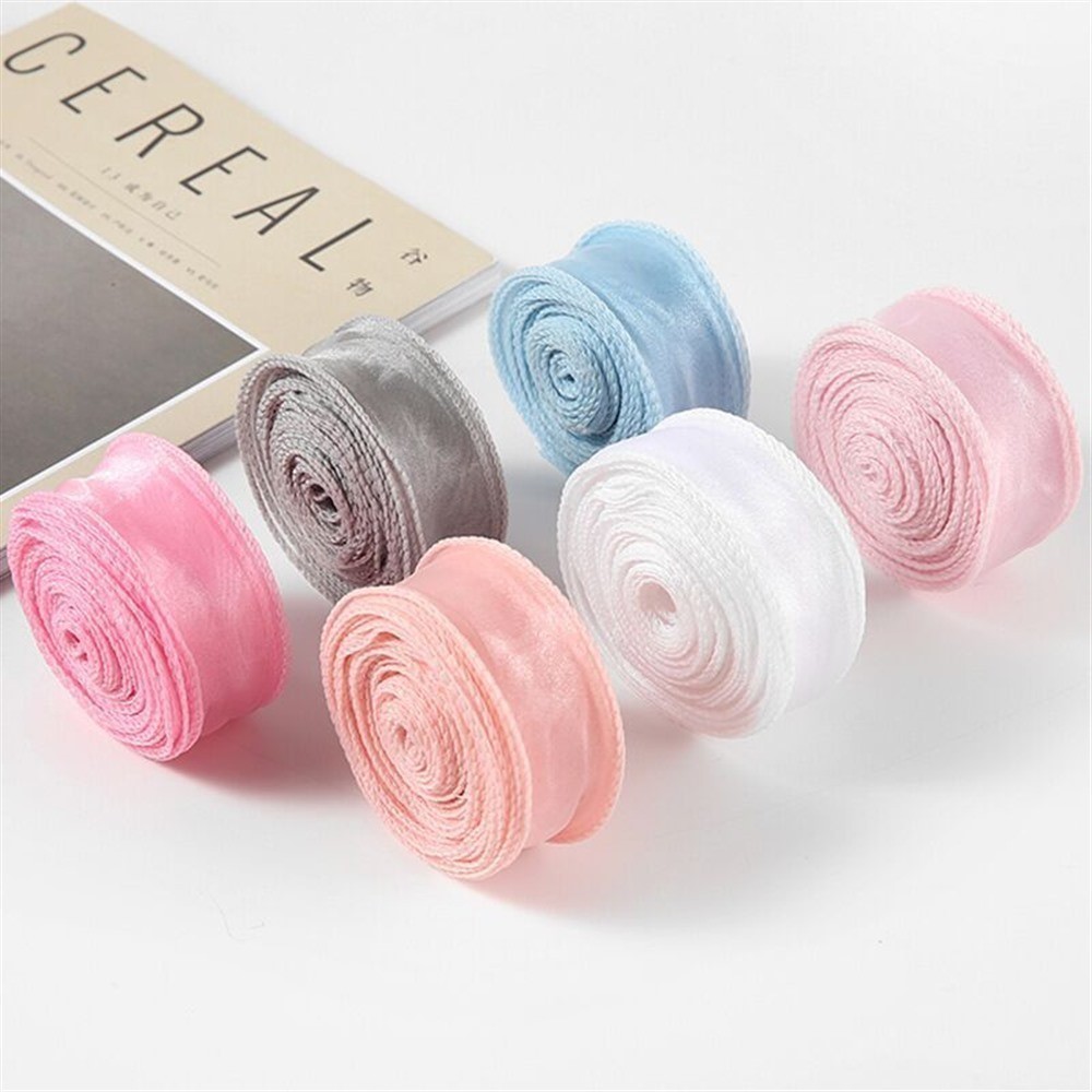 50Yards Fishtail Yarn Ribbons Wave Edge Organza Lace Diy Bouquet ...