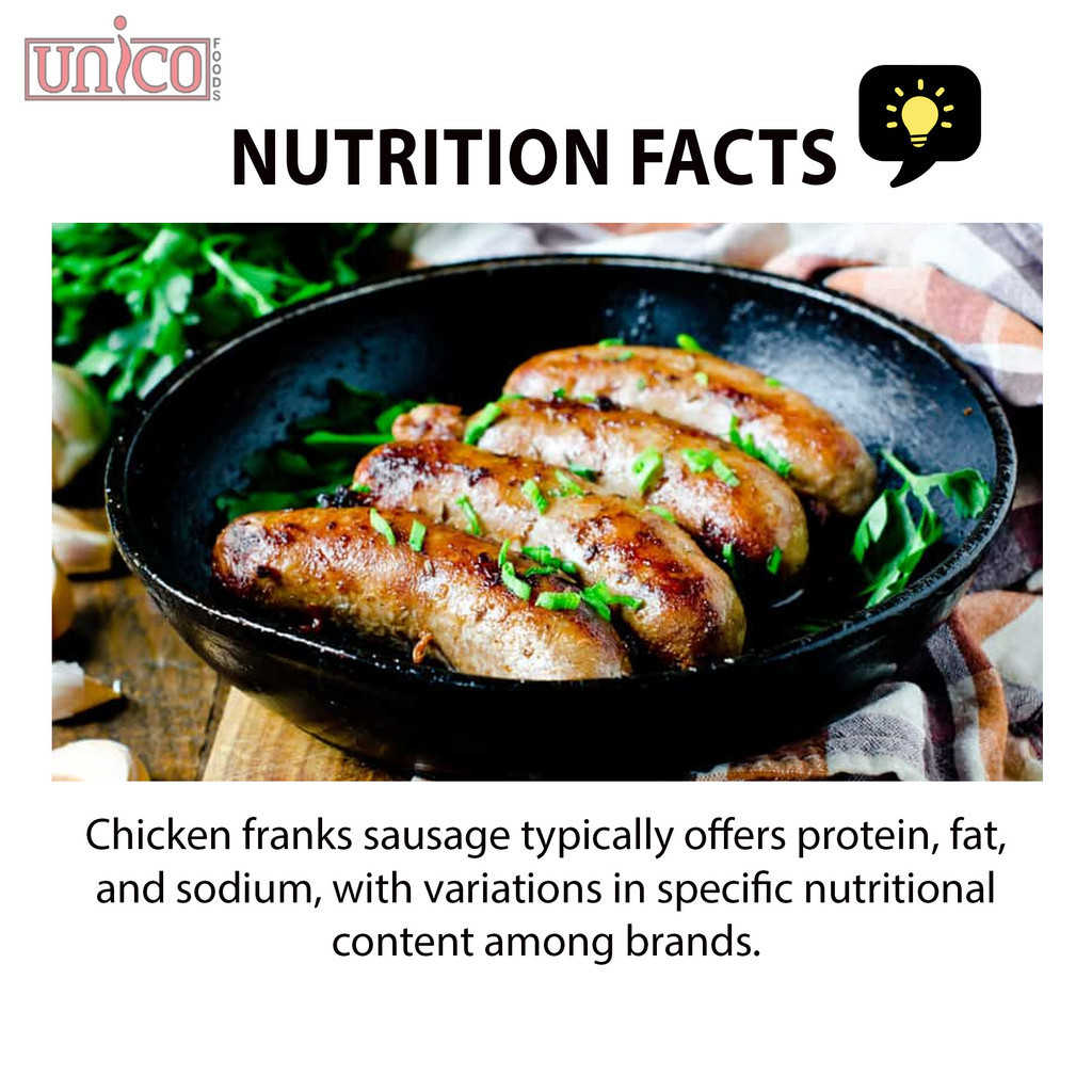 [UNICOFOODS] HALAL | Chicken Franks Sausages | 鸡肉香肠 (340gm) 8pcs ...