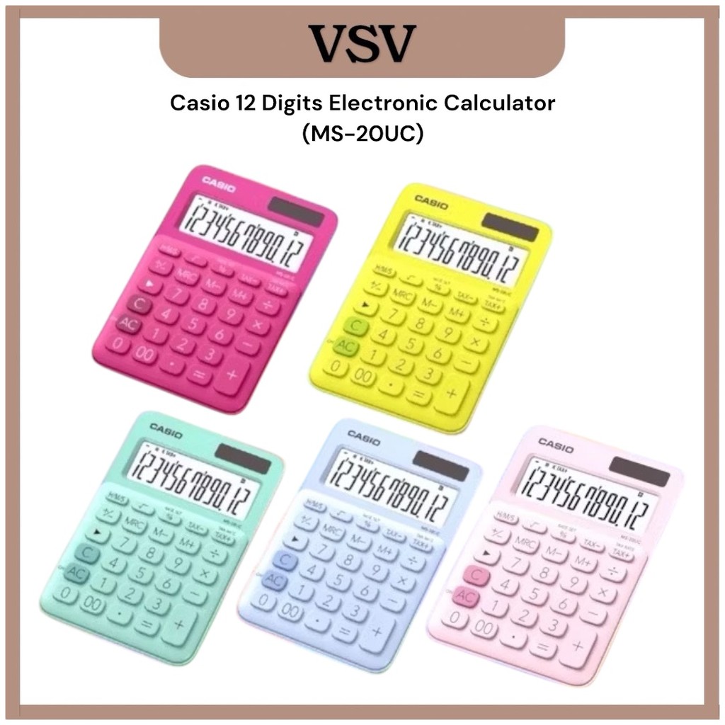 Casio 12 Digits Electronic Calculator (MS-20UC) | Shopee Singapore