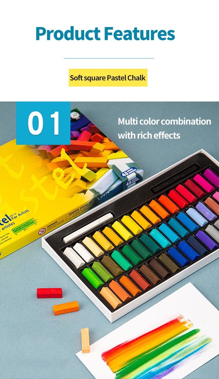 Angel Mark 24/32/48/64Colors Soft Oil Pastels/Chalks/Sticks/Crayons for ...