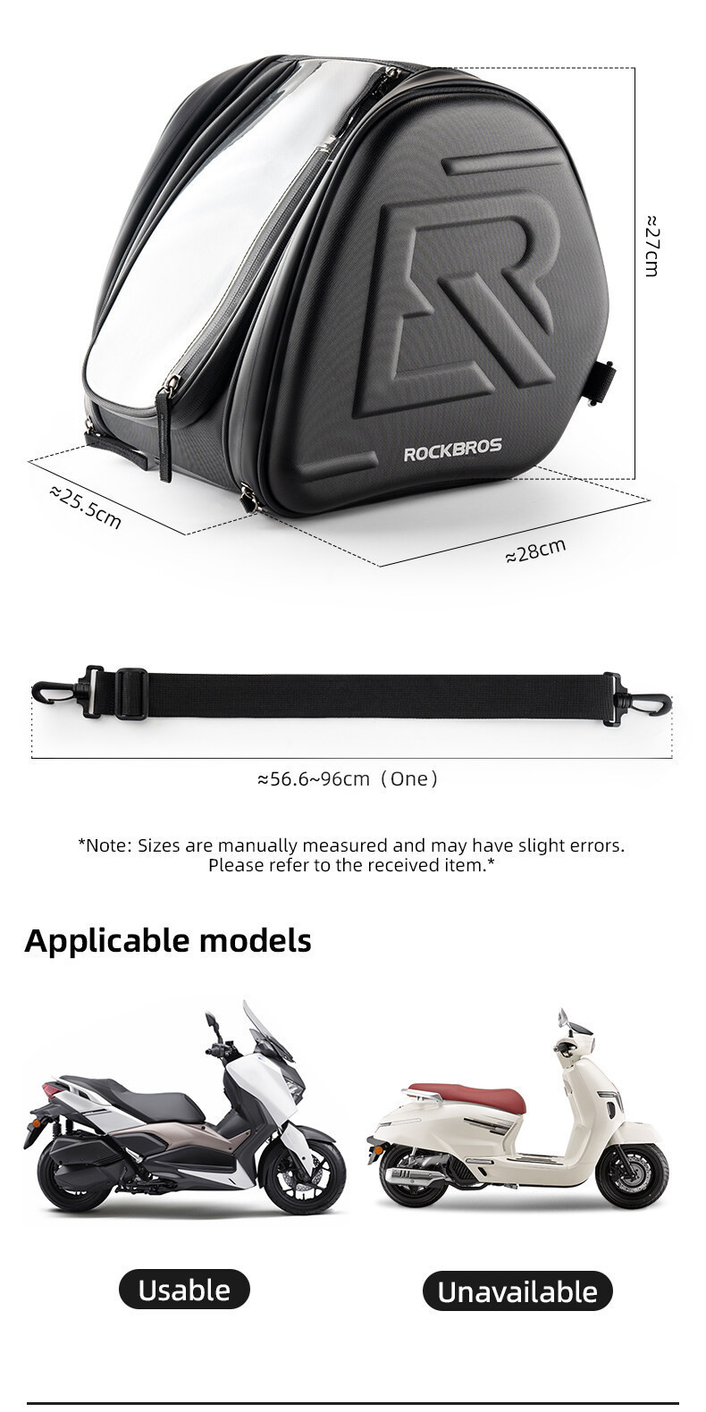 【3-day Delivery】ROCKBROS Motor Fuel Tank Bag Hard Sheel Pedal ...