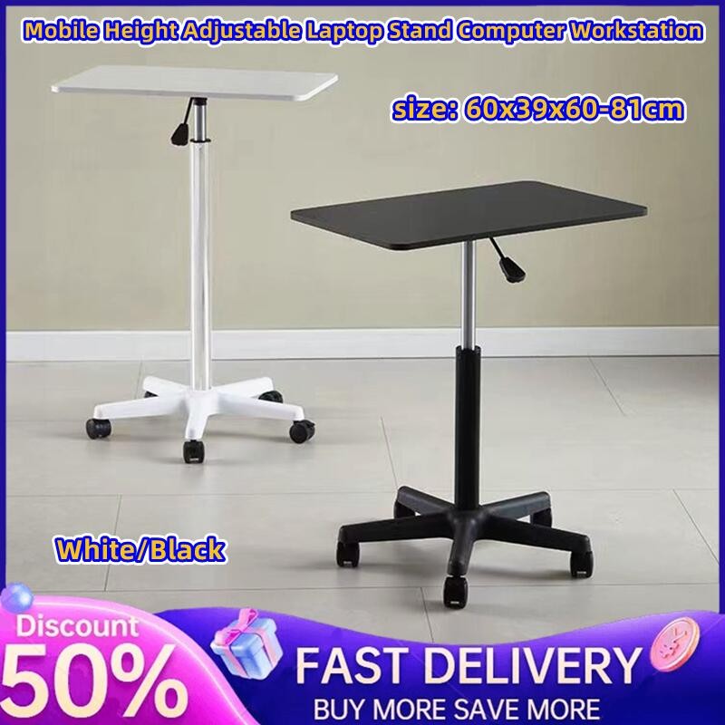 Mobile Height Adjustable Computer Desk Notebook Workstation Stand Mouse ...