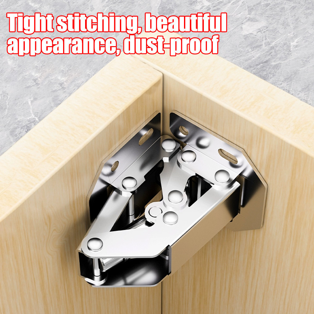 90 Degree Cabinet Hinge No-Drilling Hole Cupboard Door Hydraulic Hinges ...