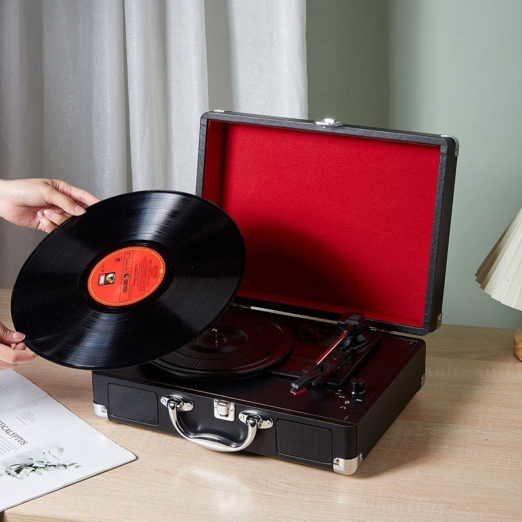 New Rotary Disc Vinyl Record Player Retro Handheld Phonograph Portable ...