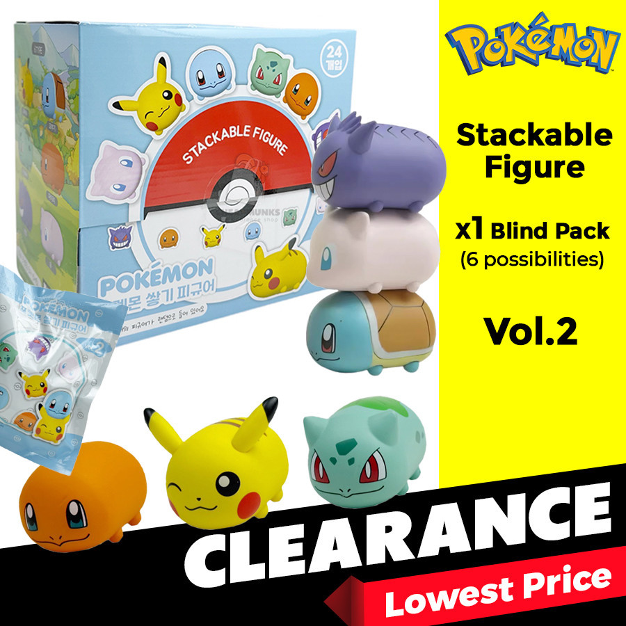 Mattel Pokemon Stacking Figure Volume 2 Blind Pack 6 Possibilities Kids ...