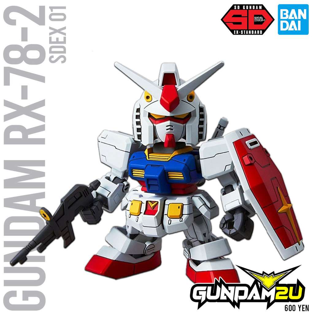 BANDAI SDEX 001 RX-78-2 Gundam - SD Gundam EX-Standard STD Gundam Atuk Plastic Model Kit ...