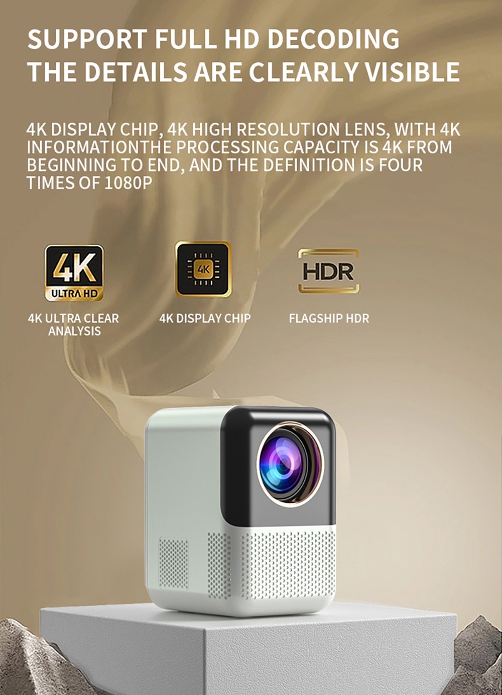 【SG Stock】X11 Mini Projector 4K Full HD 1080P Electronic Focus 5G WIFI ...