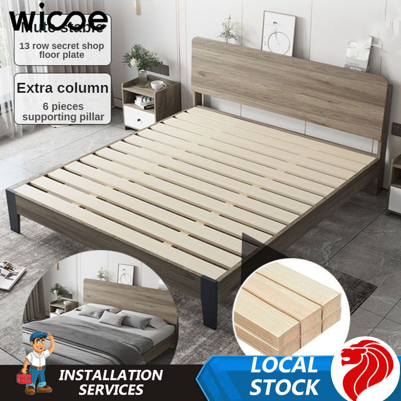 Wise Wooden Bed Double Bed Queen&king Size Pull Out 1.8m Storage Frame ...