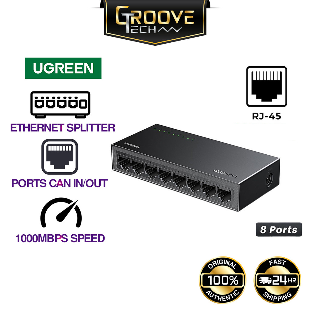 UGREEN 5/8 Port Ethernet Splitter RJ45 Network Switch 1000Mbps Gigabit ...