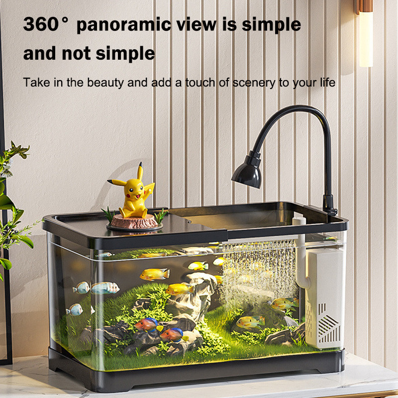 【SG Seller 🚚】Fish Tank Ecological Tank Aquarium Built in Filter/Pump ...