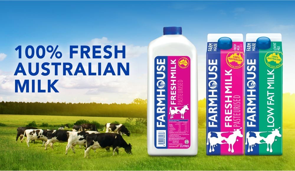 FARMHOUSE UHT Full Cream Milk 1L X 12 (TETRA) | Shopee Singapore