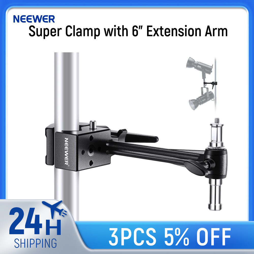 【Authentic delivery】 NEEWER Super Clamp with 6" Extension Arm, 5/8 ...