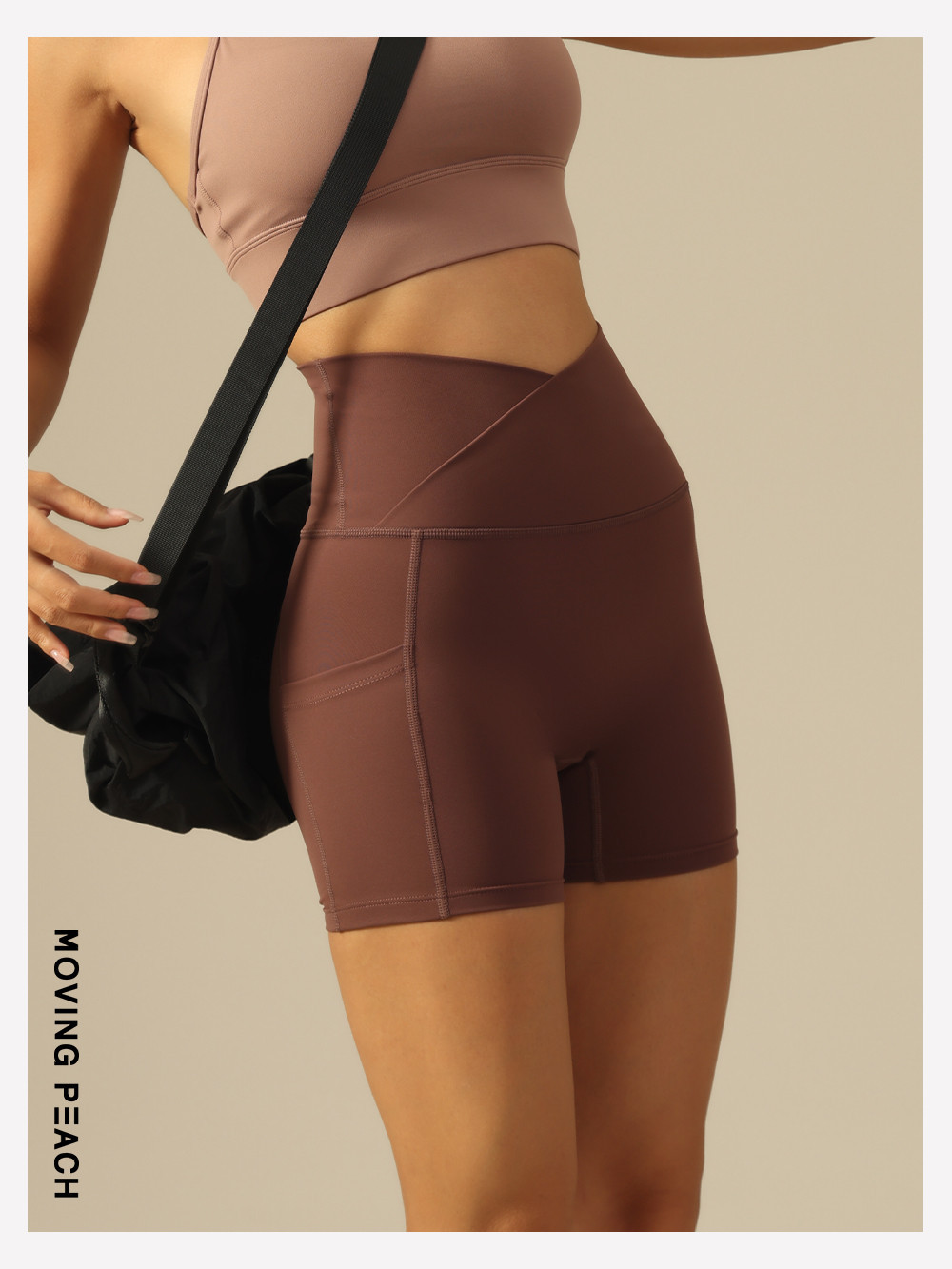 MOVING PEACH Women Cycling Shorts Breathable Quick Dry V-shaped ...