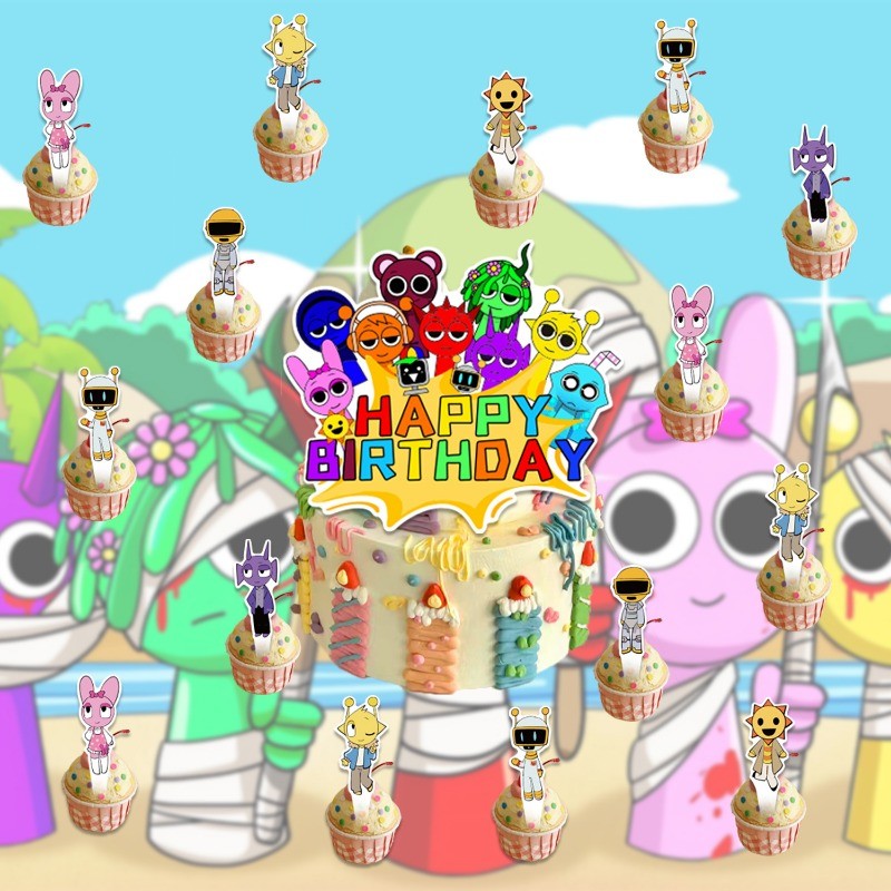 Sprunki Game Theme Party Incredibox Children's Birthday Tableware ...