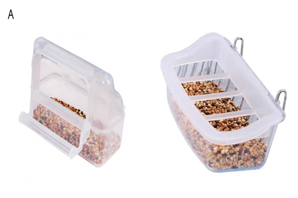 Anti-splashing Bird Water Tank Bird Food Box for Small Birds ...