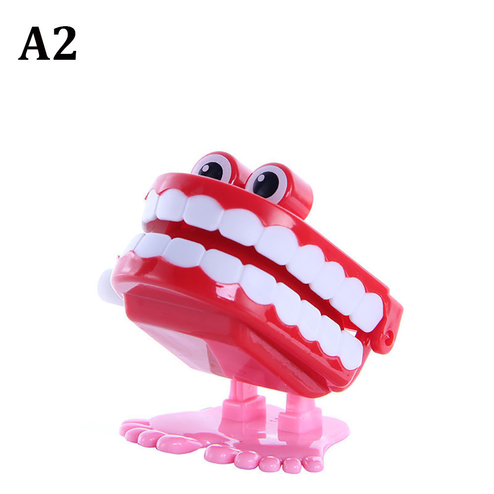 Dental Gift Teeth Shape Clockwork Cute Toy with Chain Novelty String Up ...