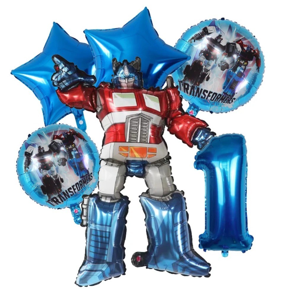 6pcs Transformers Birthday Transformation Bumblebee Optimus Prime Theme ...