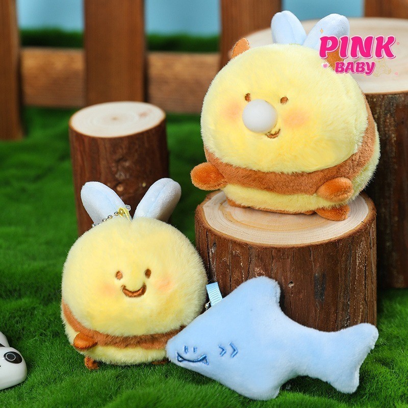 Cute Funny Shark Bee Plush Doll Kawaii Bee Shark Teddy Bear Plush Toy ...