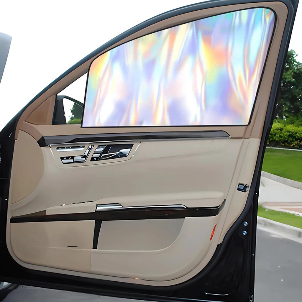 Silver Reflective Car Window Sunshade Magnetic Sunscreen Thermal ...