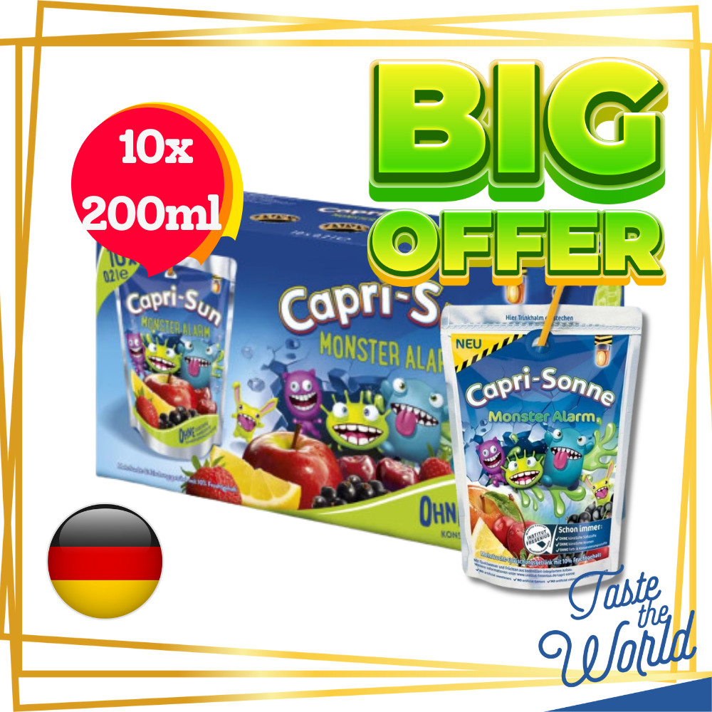 CAPRI - SUN FRUIT DRINK MONSTER ALARM (10 X 200ML) | Shopee Singapore