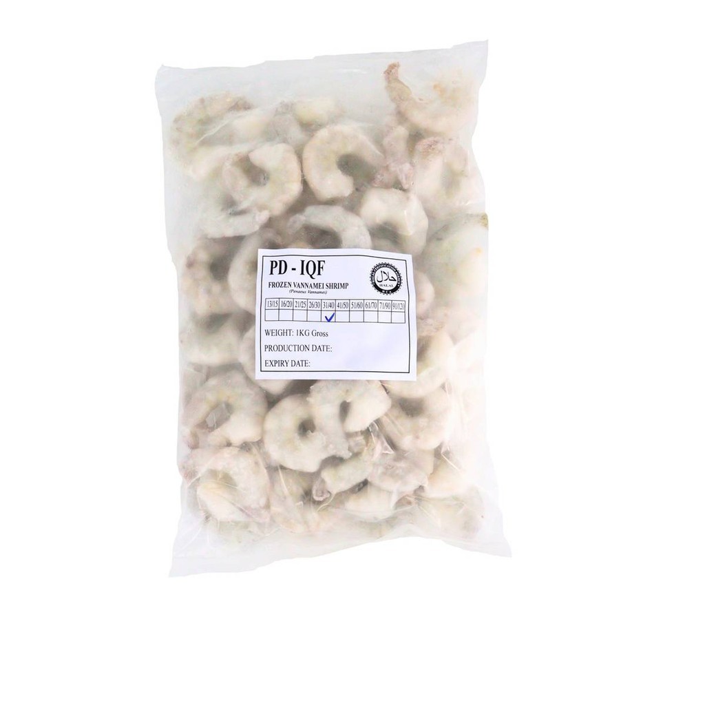 Frozen Malaysia Vannamei Shrimp PND IQF 31/40 1kg per pack | Shopee Singapore
